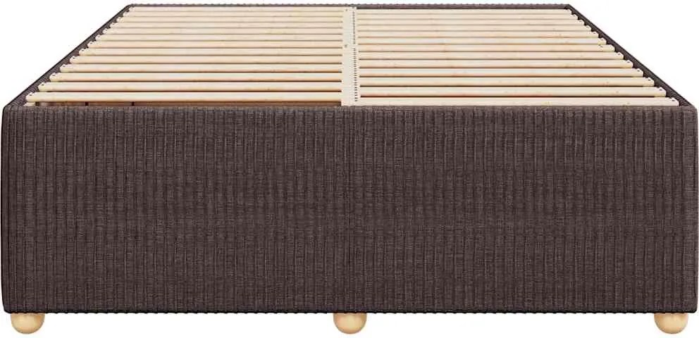 Rám postele bez matrace tmavě hnědý 140 x 190 cm textil 3284938