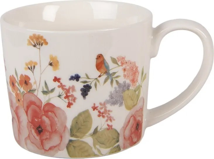 Porcelánový hrnek s květy Flower & Fiesta - 12*8*7 cm / 275 ml