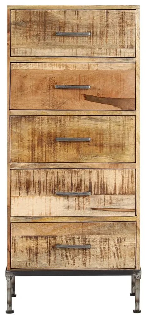 Komoda se zásuvkami 45 x 35 x 106 cm masivní mangovníkové dřevo 247806