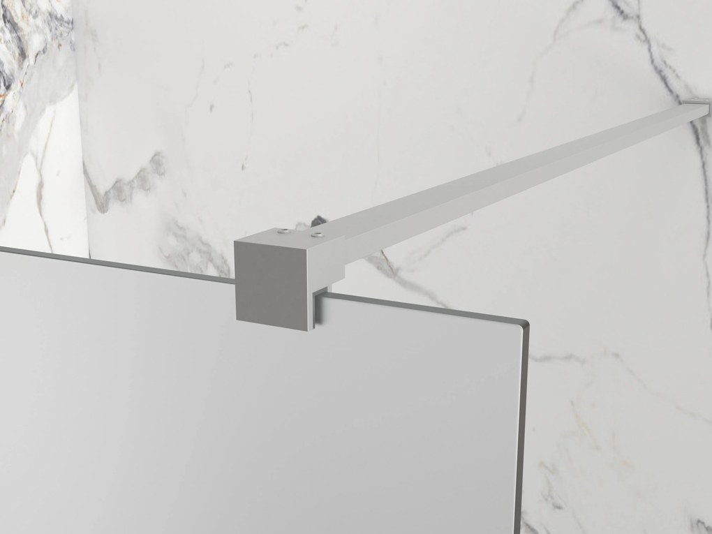 Erga Paris, sprchová zástěna Walk-In 150x200 cm, 8mm sklo námraza, broušená ocel, ERG-V02-PARIS-150x200-FR-BS