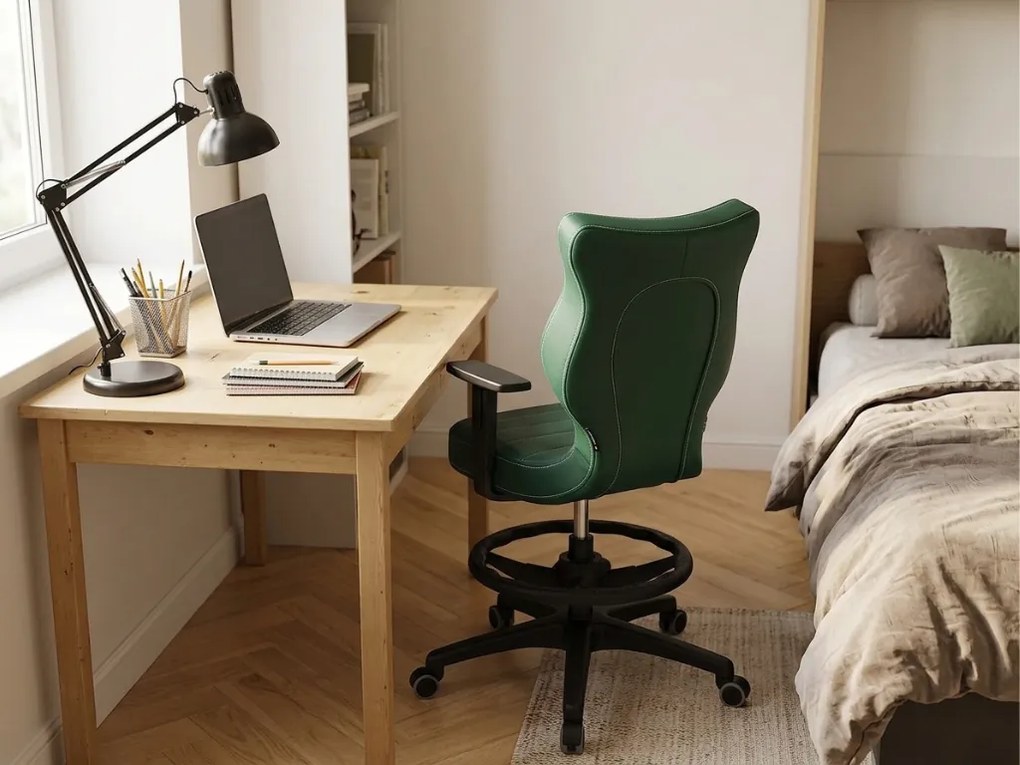 Ergonomická židle k psacímu stolu do dětského pokoje ZELENÁ Zvolte rozměr: dítě 159 - 188 cm (výška stolu 71 - 82 cm)