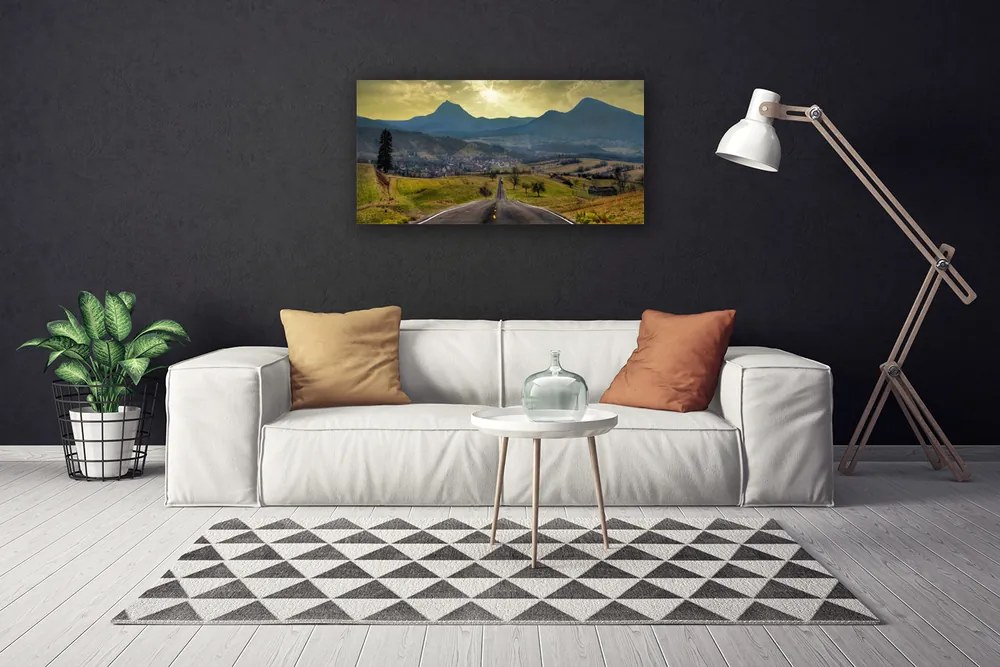 Obraz na plátně Cesta Hora Krajina 140x70 cm