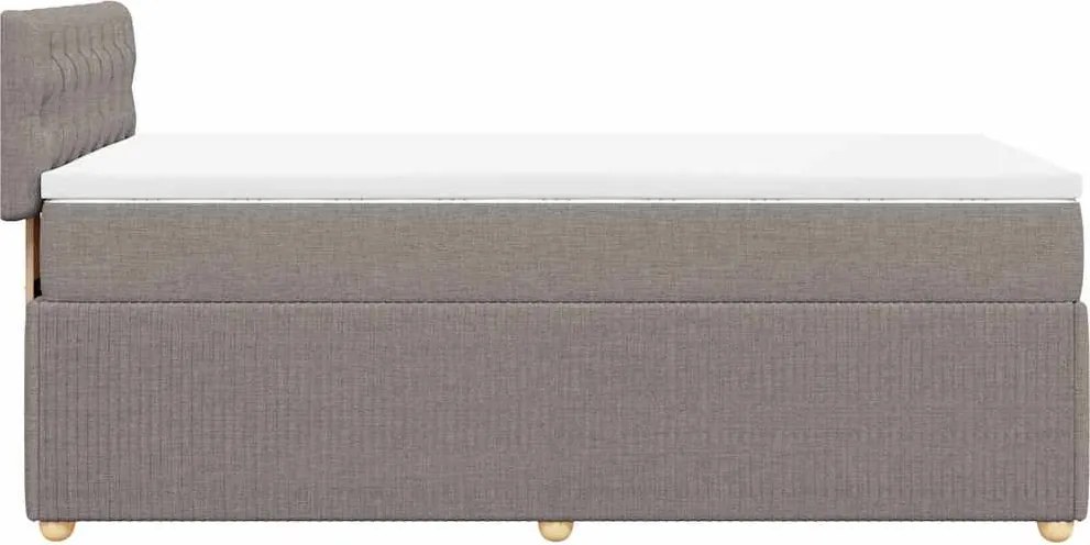 Box spring postel s matrací taupe 90x200 cm textil 3287350