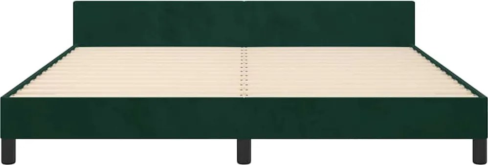 Rám postele bez matrace tmavě zelená 160 x 200 cm samet 3125949
