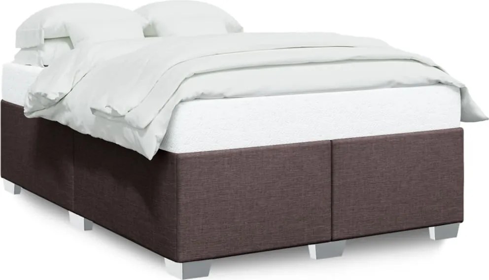 Rám postele bez matrace tmavě hnědý 140 x 200 cm textil 3284481