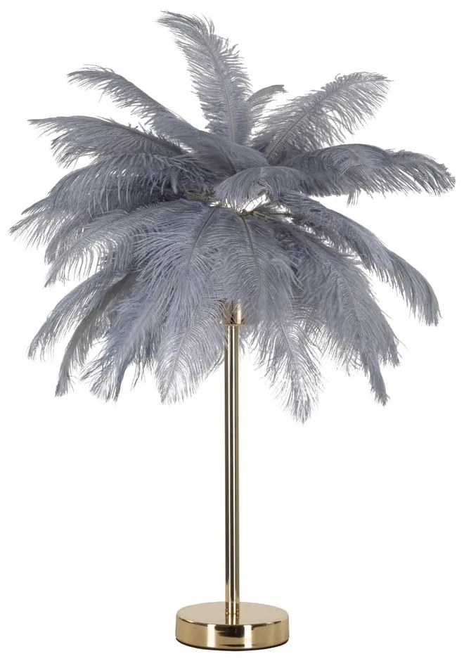 Stolní lampa v šedo-zlaté barvě (výška 55 cm) Palm – Mauro Ferretti Biano.cz