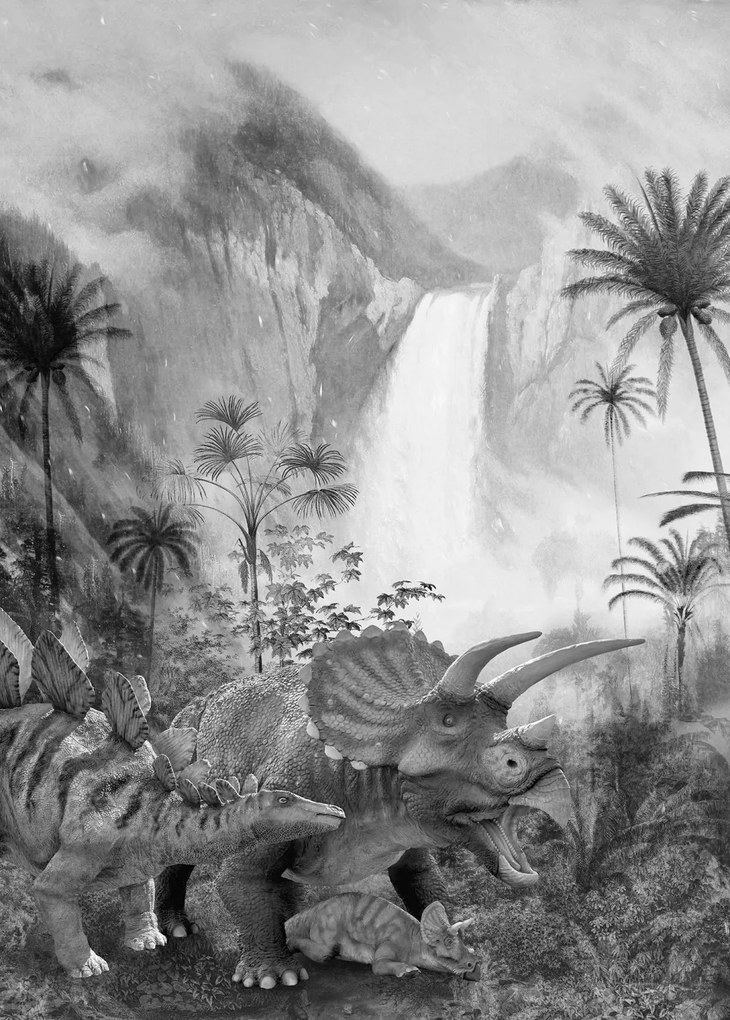 Komar Vliesová fototapeta Jurassic Waterfall 200 x 280 cm