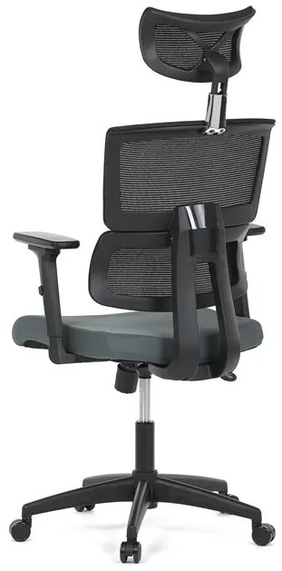 Kancelářská židle, houpací mechanismus, šedá síťovina, KA-B1025 GREY