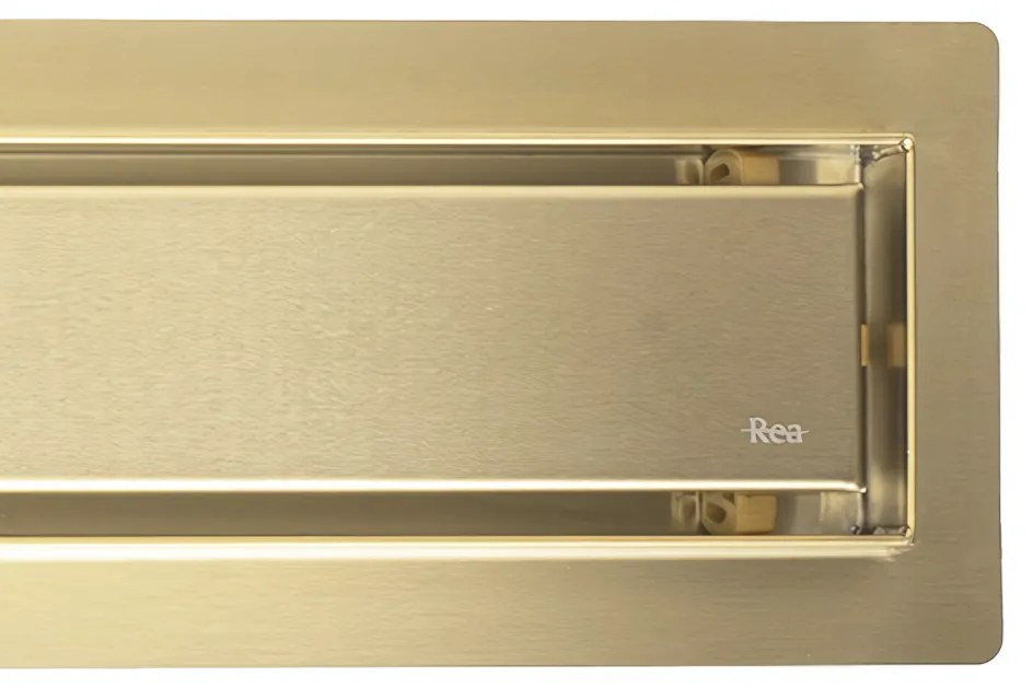 Rea Neox, nerezový odtokový žlab 70 cm, zlatá matná, REA-G4893