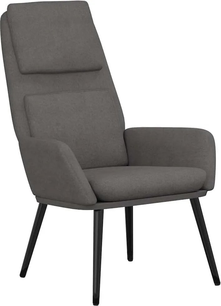 Relaxační křeslo se stoličkou světle šedé textil 3097768