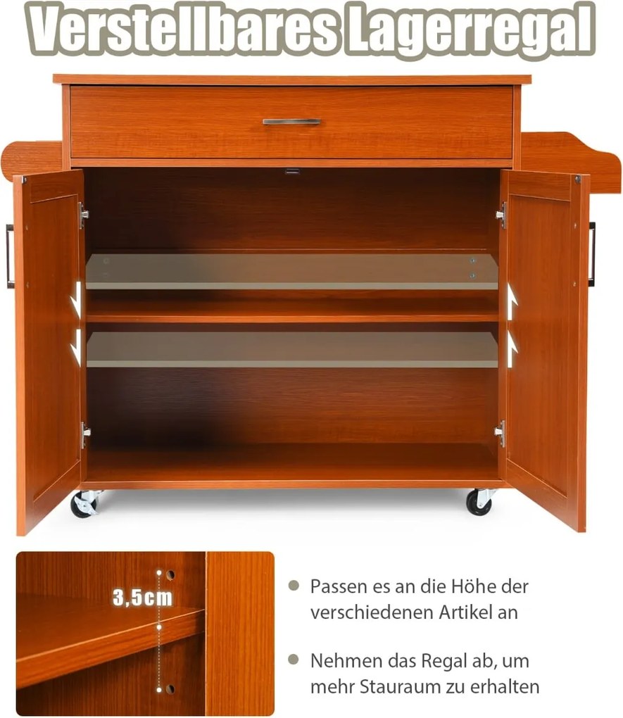 Costway Kuchyňský vozík s držákem na ručníky a věšákem na koření