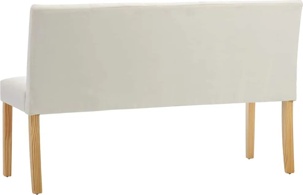 Lavice 140 cm krémová samet 288577
