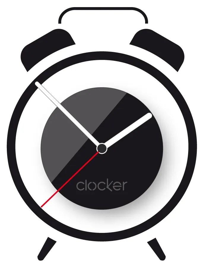 Clocker Nalepovací hodiny Alarm Barva ciferníku: Černá
