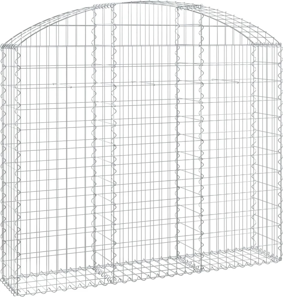 Klenutý gabionový koš 150 x 30 x 120/140 cm pozinkované železo 153446