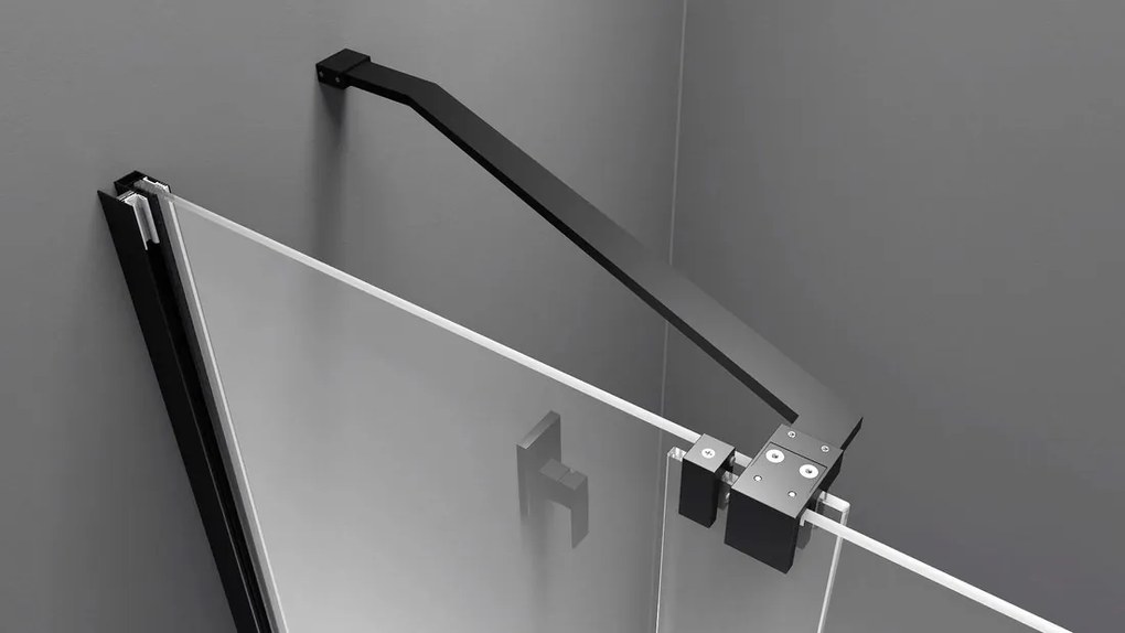 Polysan Polysan, MODULAR SHOWER zástěna s pojezdy 1200 mm, černá, MS5-120B