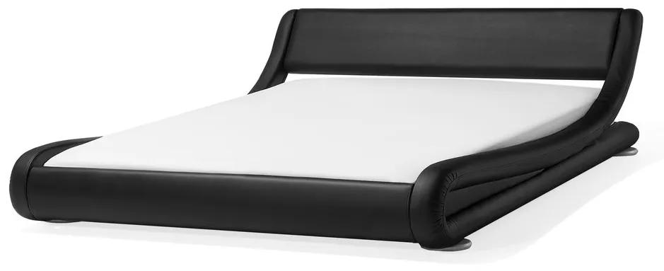 Manželská postel 180 cm AVENUE (s vodní matrací) (černá). 1007154