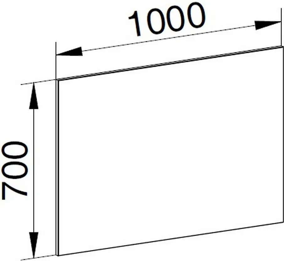 Mereo Mereo, Zrcadlo 1000x700x20 mm, CN694