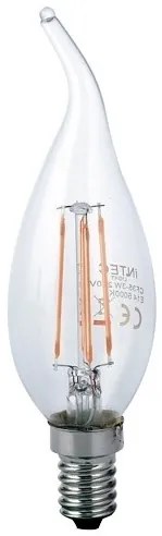 LED žárovka E14 Filament 6W teplá bílá