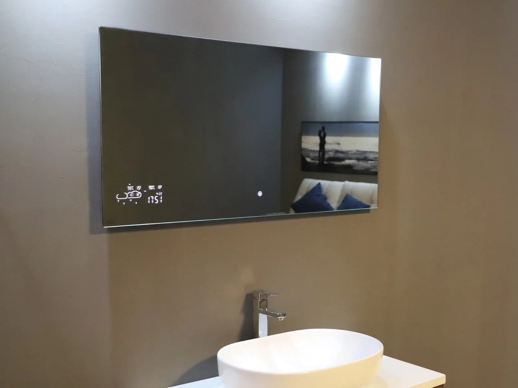 Chytré infrazrcadlo SMART MIRROR 200W | Výhřevnost 3.6 m2 | 60x60 cm | WiFi termostat | Dálkové ovládání | LED světlo