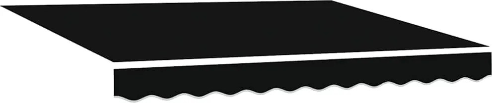 Stahovací markýza Černá 350 x 250 cm Látka a hliník 3330322