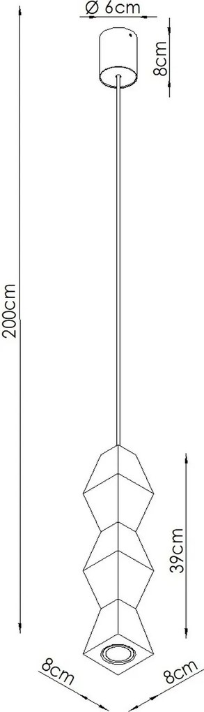 Sollux Lighting Závěsné svítidlo KUBBE střední S