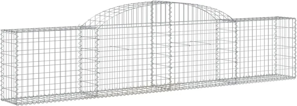 Klenutý gabionový koš 300x30x60/80 cm pozinkované železo 153503