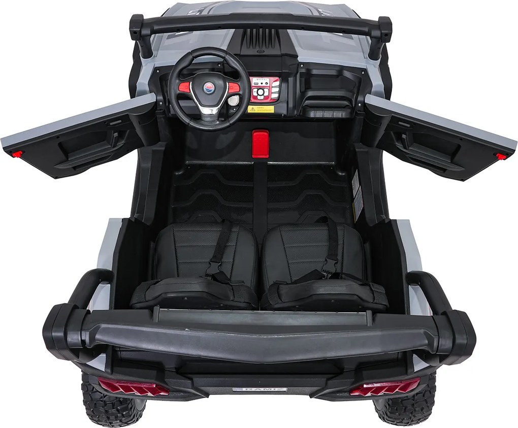 Ramiz Elektrická bugina Gravity pro děti šedá + pohon 4x4 + dálkové ovládání