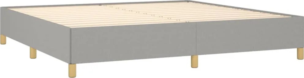 Box spring postel s matrací světle šedá 200 x 200 cm textil 3142521