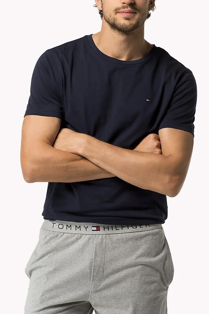 Tommy Hilfiger tmavě modré pánské tričko Tee Icon - M