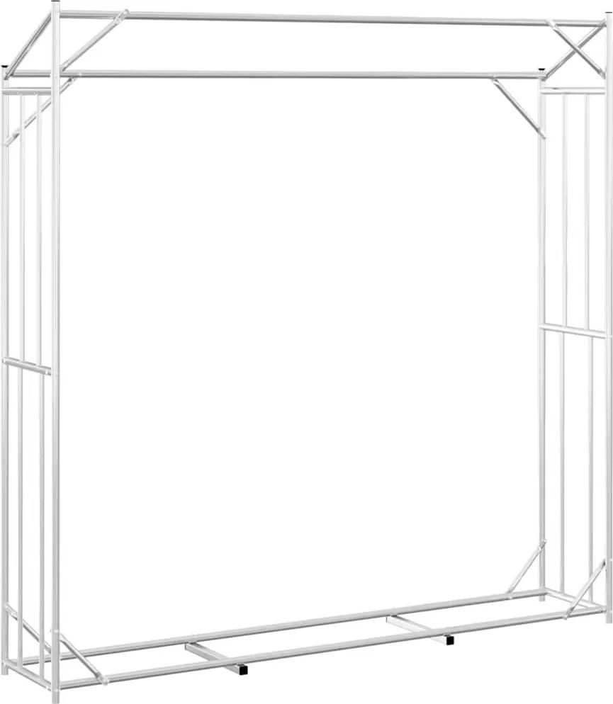 vidaXL Stojan na palivové dřevo s krytem proti dešti 200x40x200 cm [4104956]