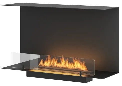 InFire - Vestavěný BIO krb 80x45 cm 3kW černá