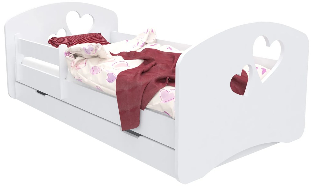 Dětská postel s úložným prostorem DESIGN 180x 90 cm L06 SRDCE