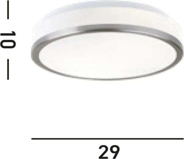 Searchlight 7039-28SS Koupelnové stropní svítidlo BENT IP44 SATIN, opálové sklo