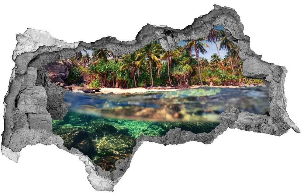 Wallmuralia Nálepka fototapeta 3D na zeď Tropická pláž 95x73 cm