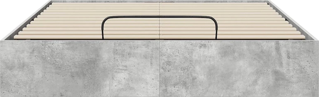 Ottoman postel Betonově Šedá 140 x 200 cm Dřevěný materiál 3409232