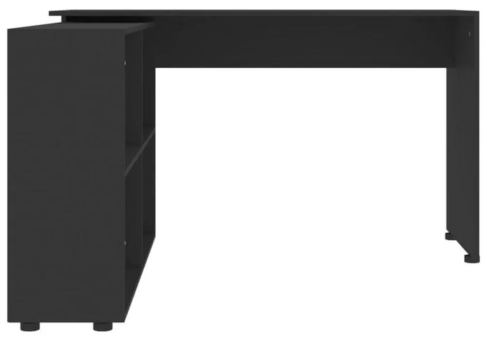 Petromila Rohový psací stůl černý kompozitní dřevo