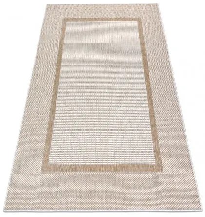 Koberec  SISAL SION Rám 21782 ploché tkaní ecru, béžová