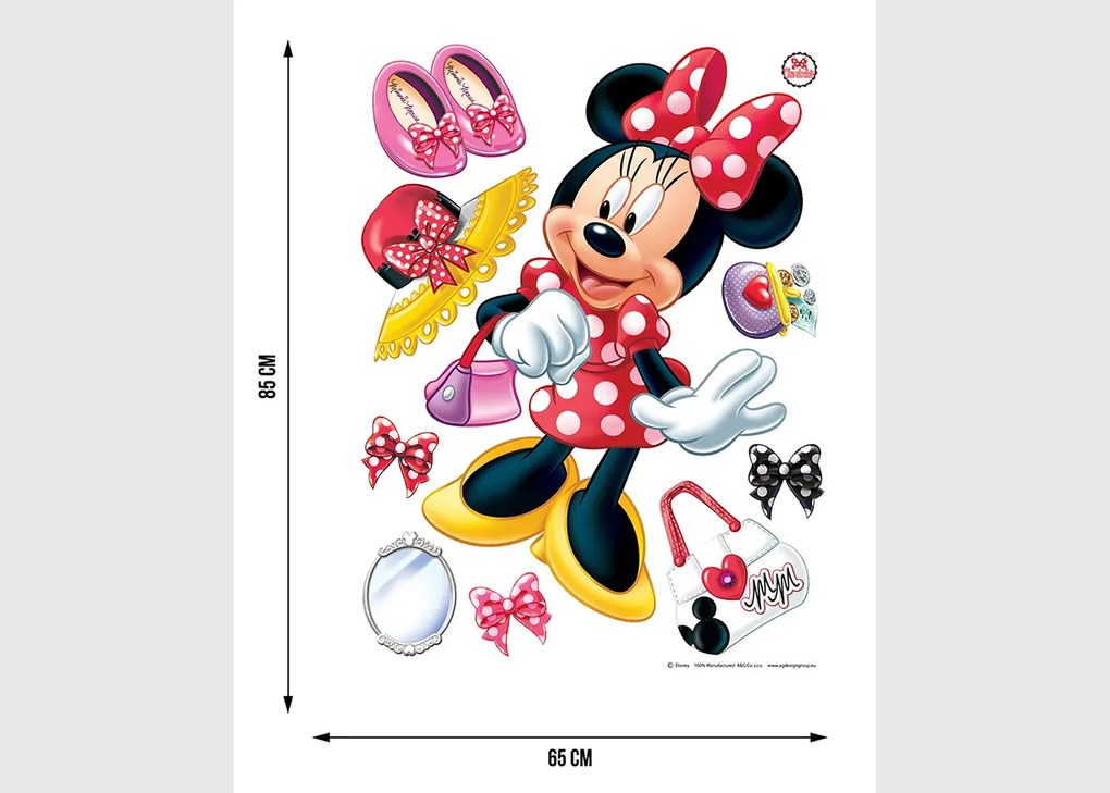 Dětská samolepka na zeď Disney Minnie Nakupuje | 65 x 85 cm | DDK1703