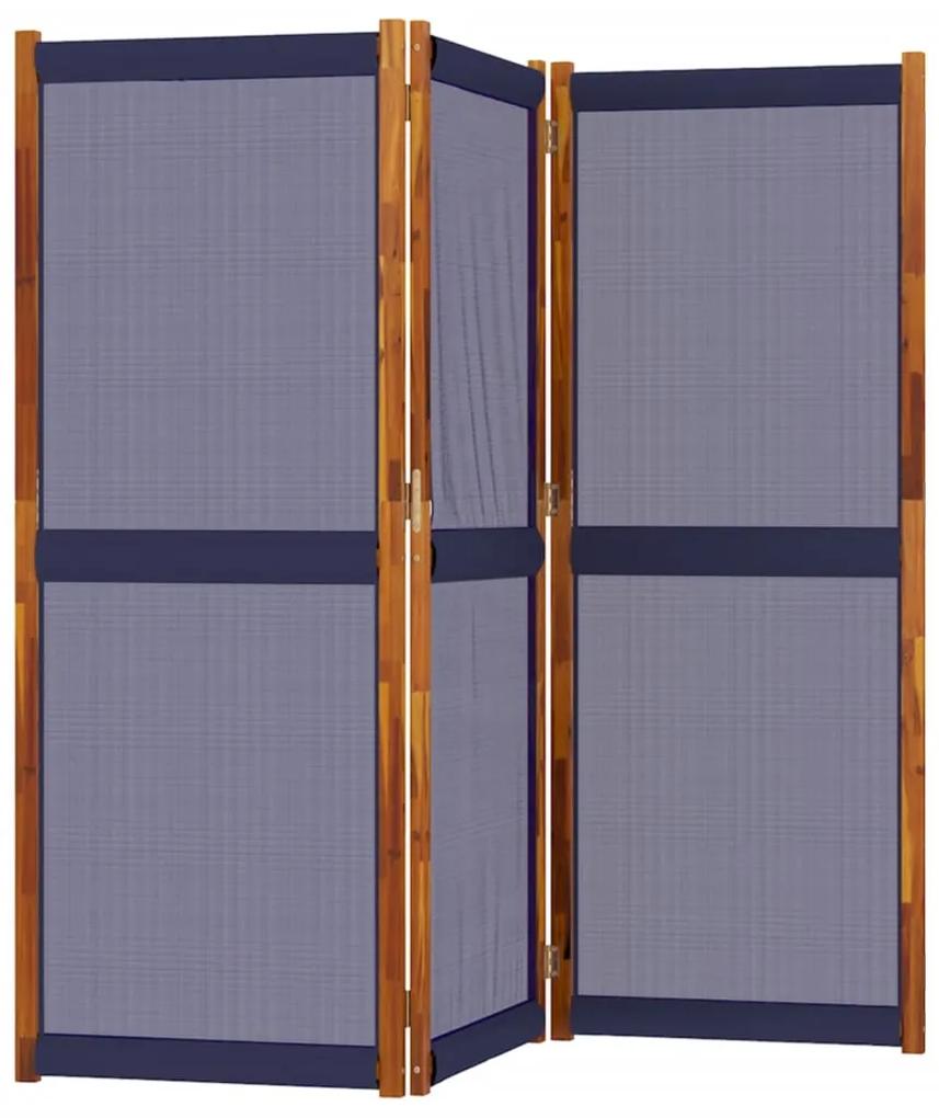 3dílný paraván tmavě modrý 210 x 180 cm,  4003359