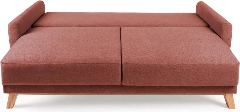 Růžová rozkládací/s úložným prostorem pohovka 214 cm Pop - II. jakost – Bonami Selection