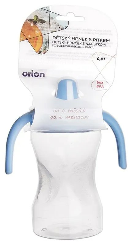 Orion Dětský hrnek s pítkem 400 ml, modrá