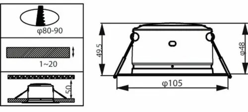 Philips 8719514494626 podhledové LED svítidlo Diamond 1x 2,2 W 400lm 4000K