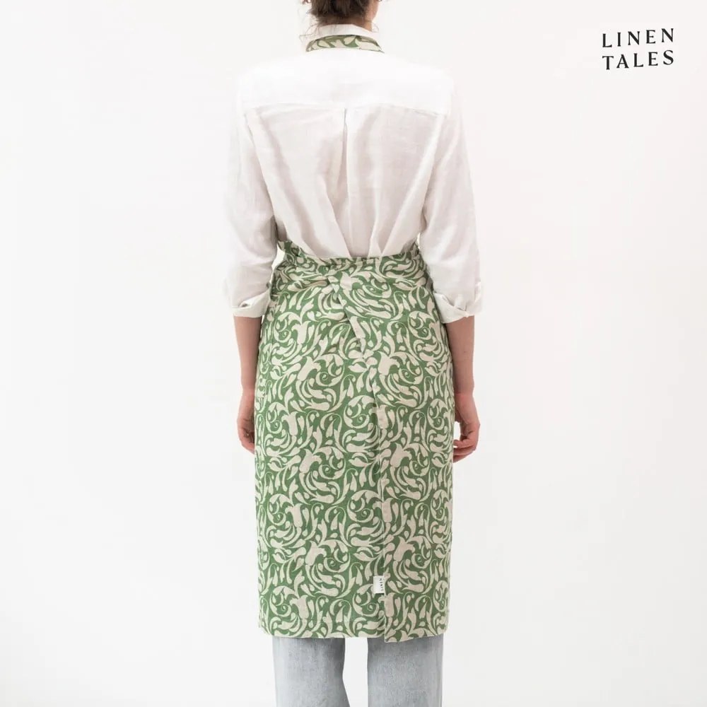 Lněná zástěra Evergreen Damask – Linen Tales