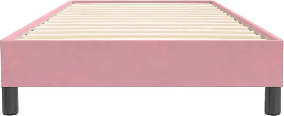 Postel Box Spring bez matrace černá 100x220 cm Růžový 3315866