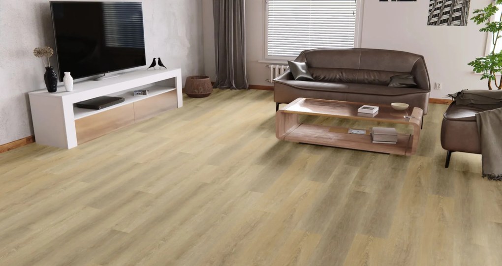 Oneflor, Vinylová podlaha lepená ECO 30 074 Sawcut Oak Natural - dub, 1219,2 x 185 mm