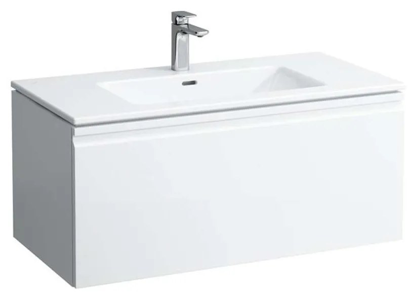 Laufen Pro S - Skříňka s umyvadlem, 120x53x50 cm, 1 zásuvka, lesklá bílá H8609674751041