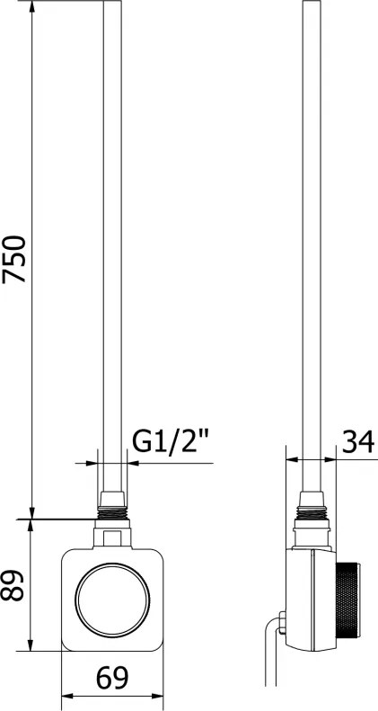 Mexen Mars, elektrické topné těleso 1800x600 mm, 900W, bílá, W110-1800-600-6900-20