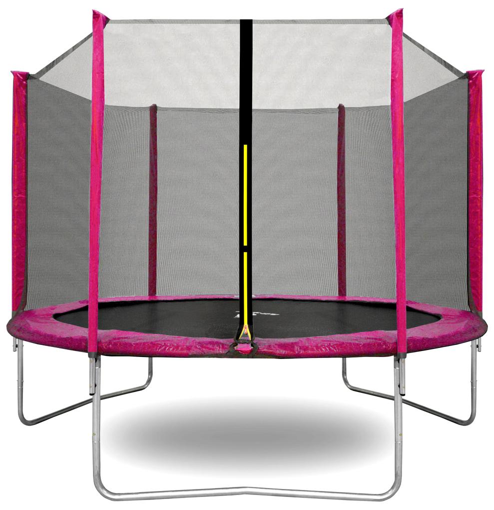 Aga SPORT TOP Trampolína 250 cm Pink + ochranná síť
