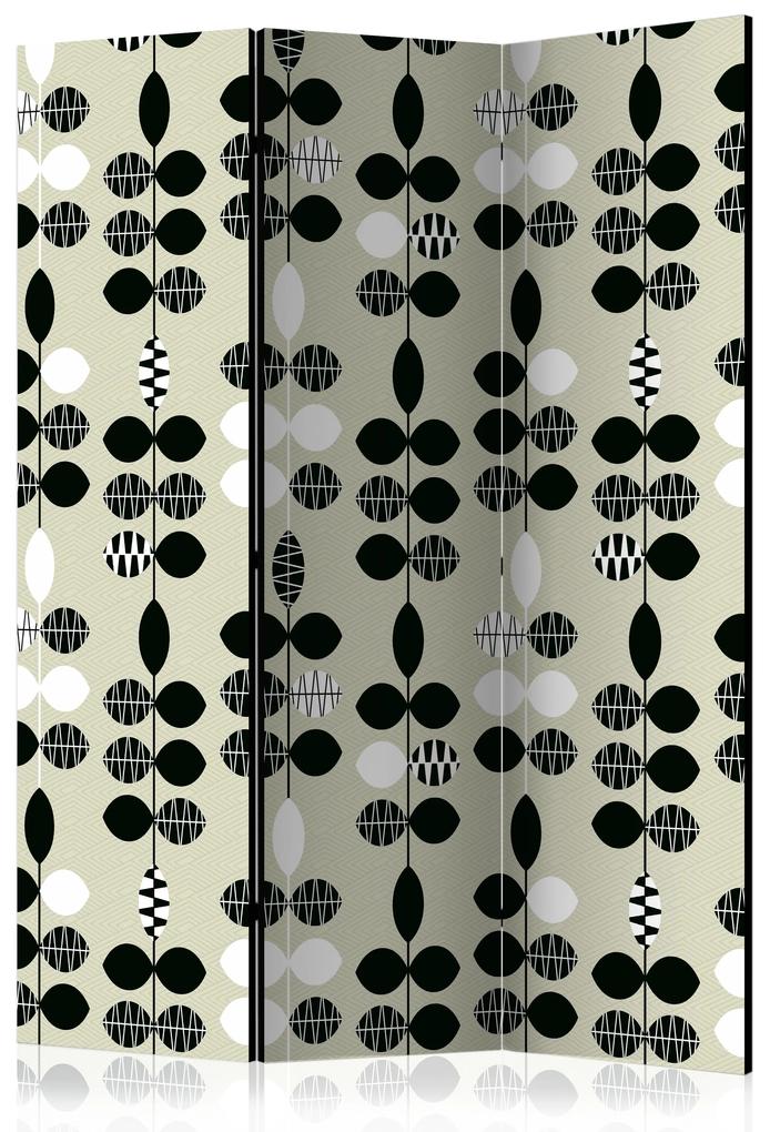 Artgeist Paraván - Black and White Dots [Room Dividers] 135x172