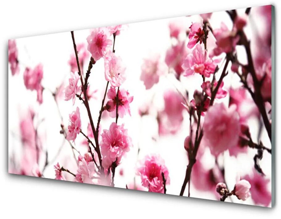 akrylový obraz Větve Květiny Rostlina 100x50cm